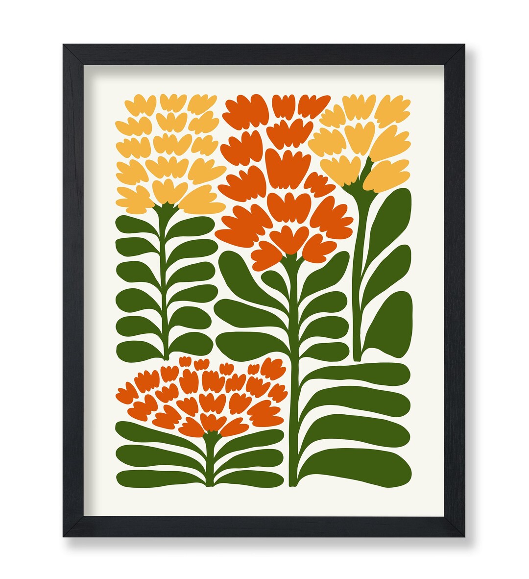 Floral Poster - Retro Flowers Print - Groovy Flowers Art - Spring Art ...