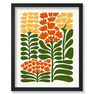 Floral Poster - Retro Flowers Print - Groovy Flowers Art - Spring Art ...