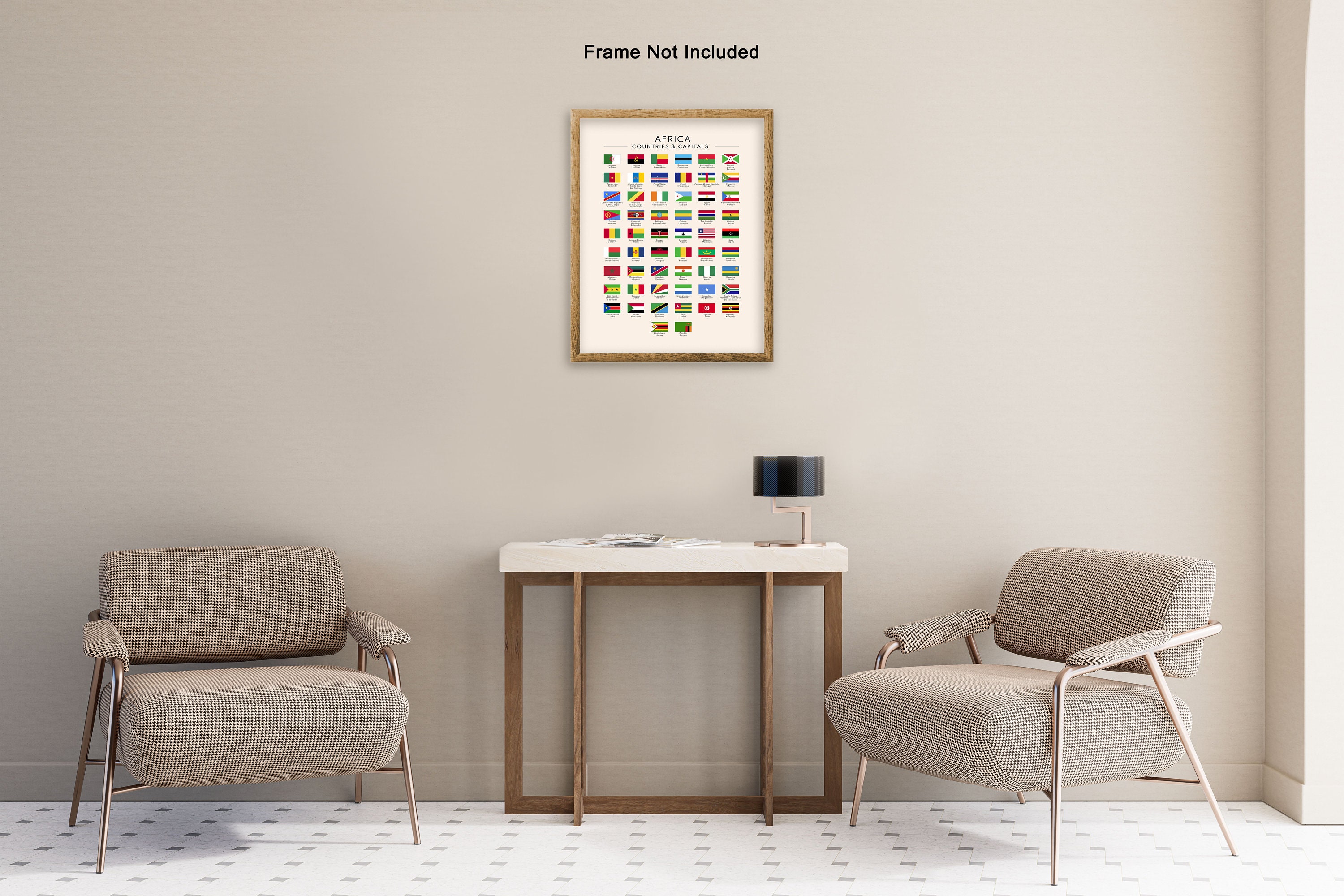 Flags of Africa Poster African Countries & Capitals Print Learning ...