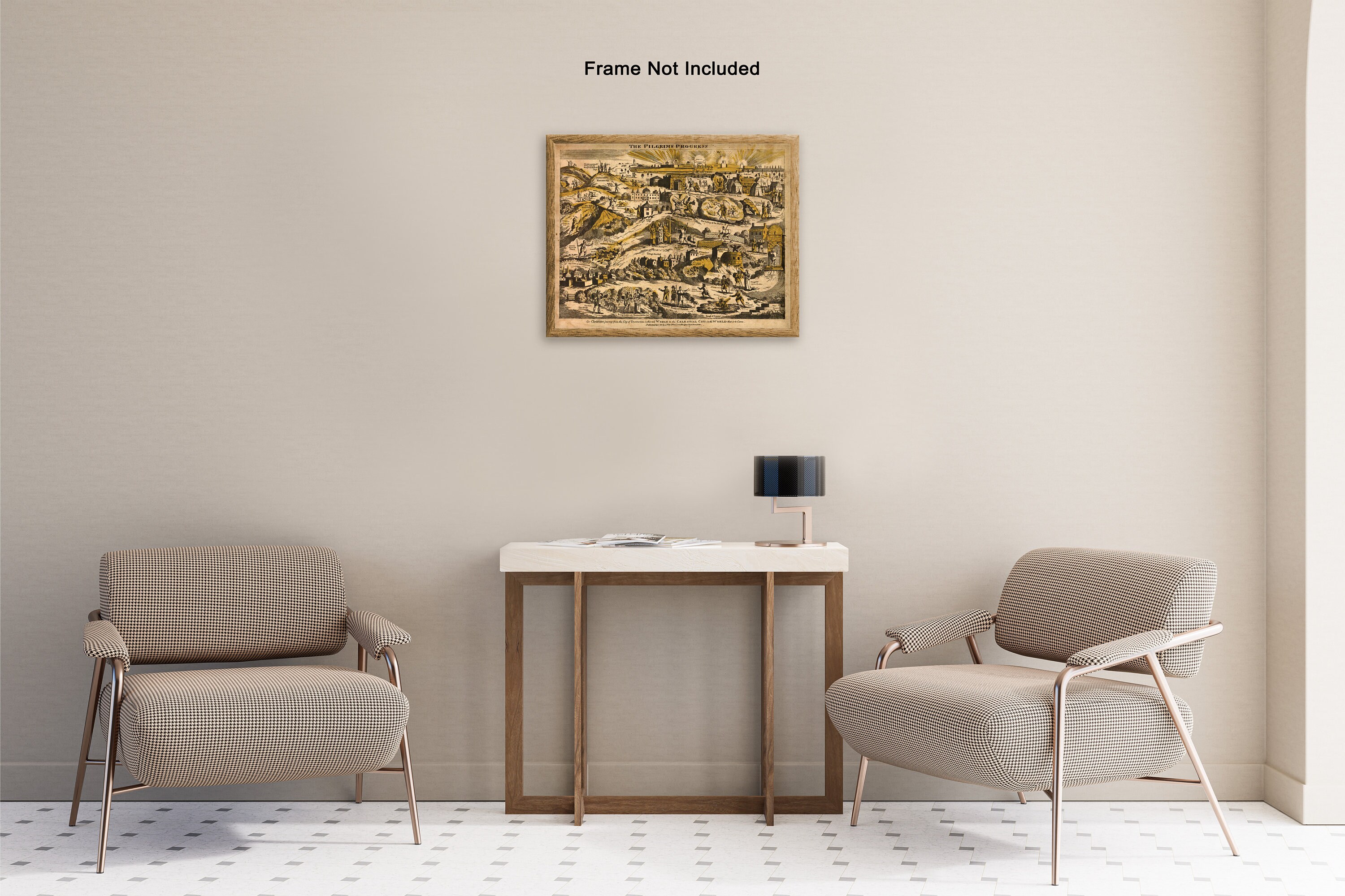 Vintage Pilgrim's Progress Poster History Print Celestial City Art ...