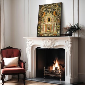 Vintage Mizrah Poster - Retro Synagogue Print - Unframed Hebrew Decor ...