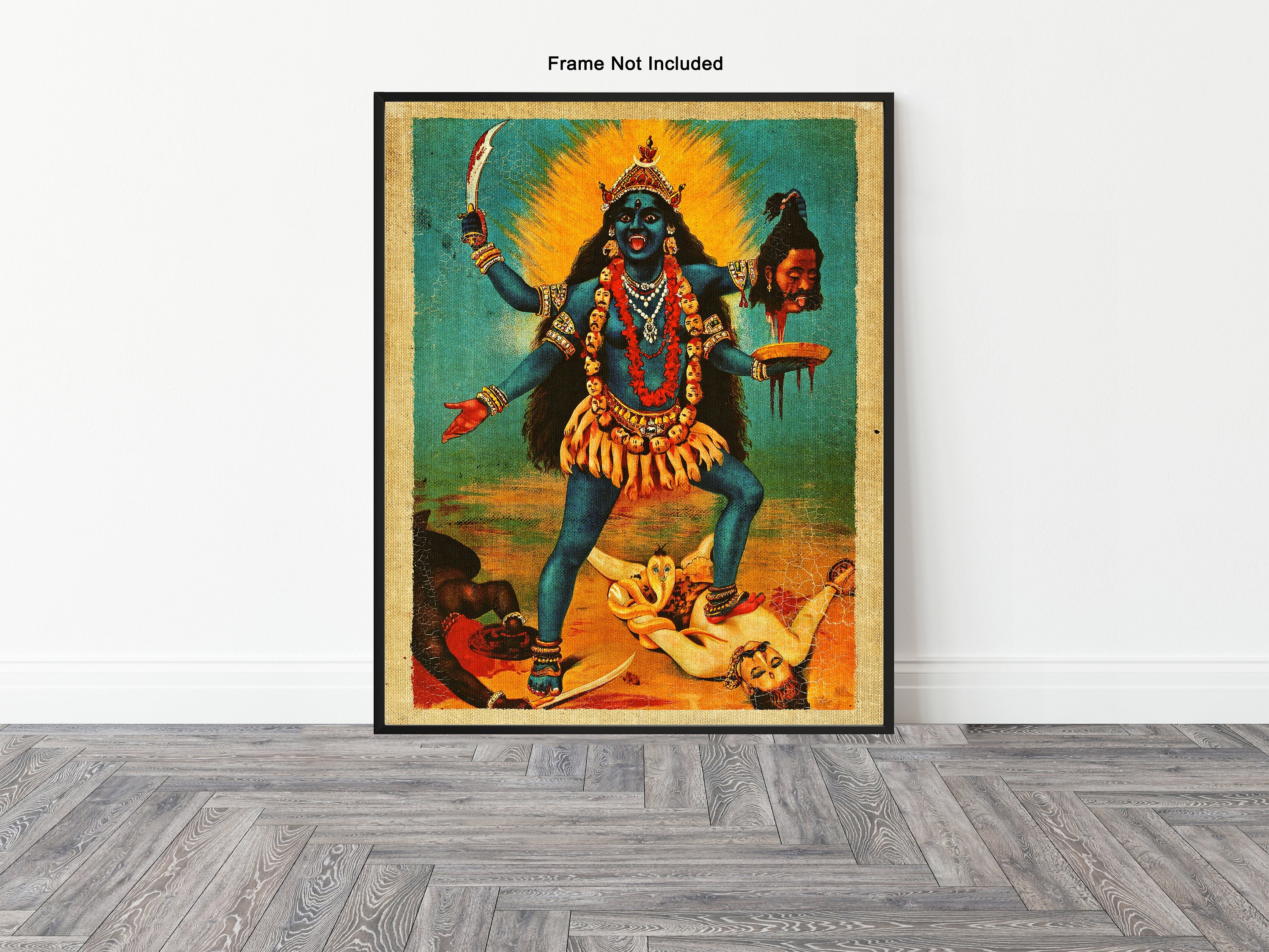 Vintage Kali Poster Retro Hindu Goddess Print for Home Wall Decor or ...