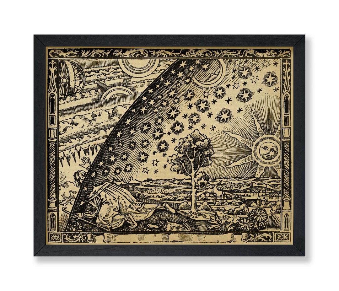 Vintage Flammarion Engraving - Retro Cosmic Meteorology Astrology Art ...
