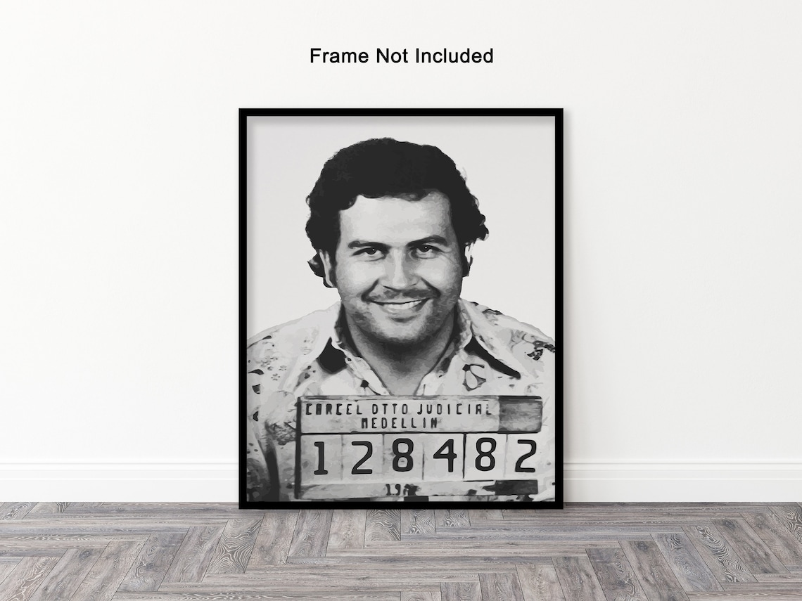 Vintage Pablo Escobar Poster Retro Pablo Escobar Mugshot Print Narcos ...