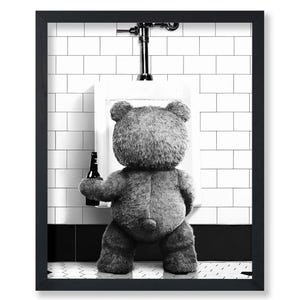 Ted Movie Poster - Teddy Bear Print - Black & White Wall Decoration for ...
