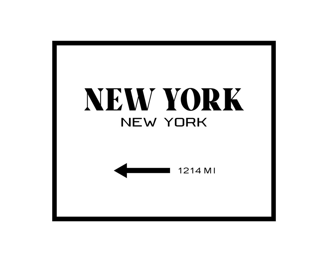 New York Poster New York Sign Print Typography Wall Art Gift for New ...