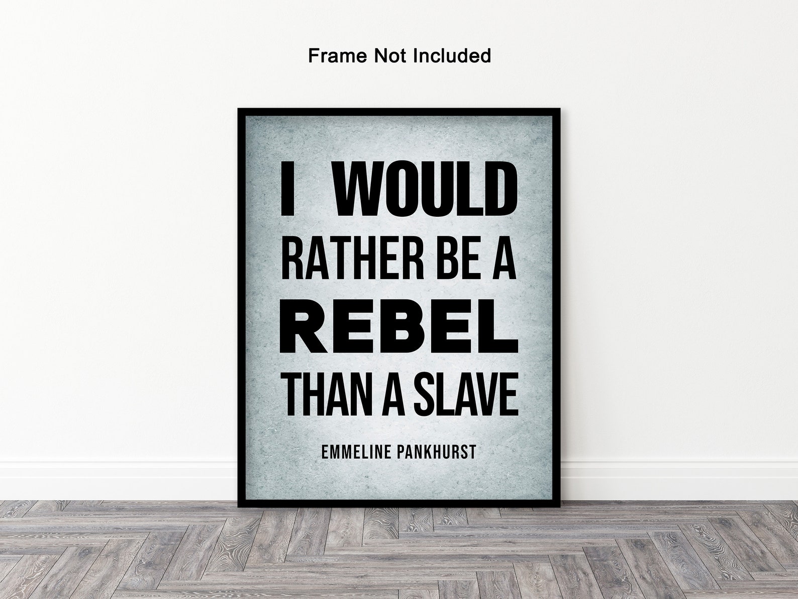 Emmeline Pankhurst Poster I Would Rather Be a Rebel Print Motivational ...