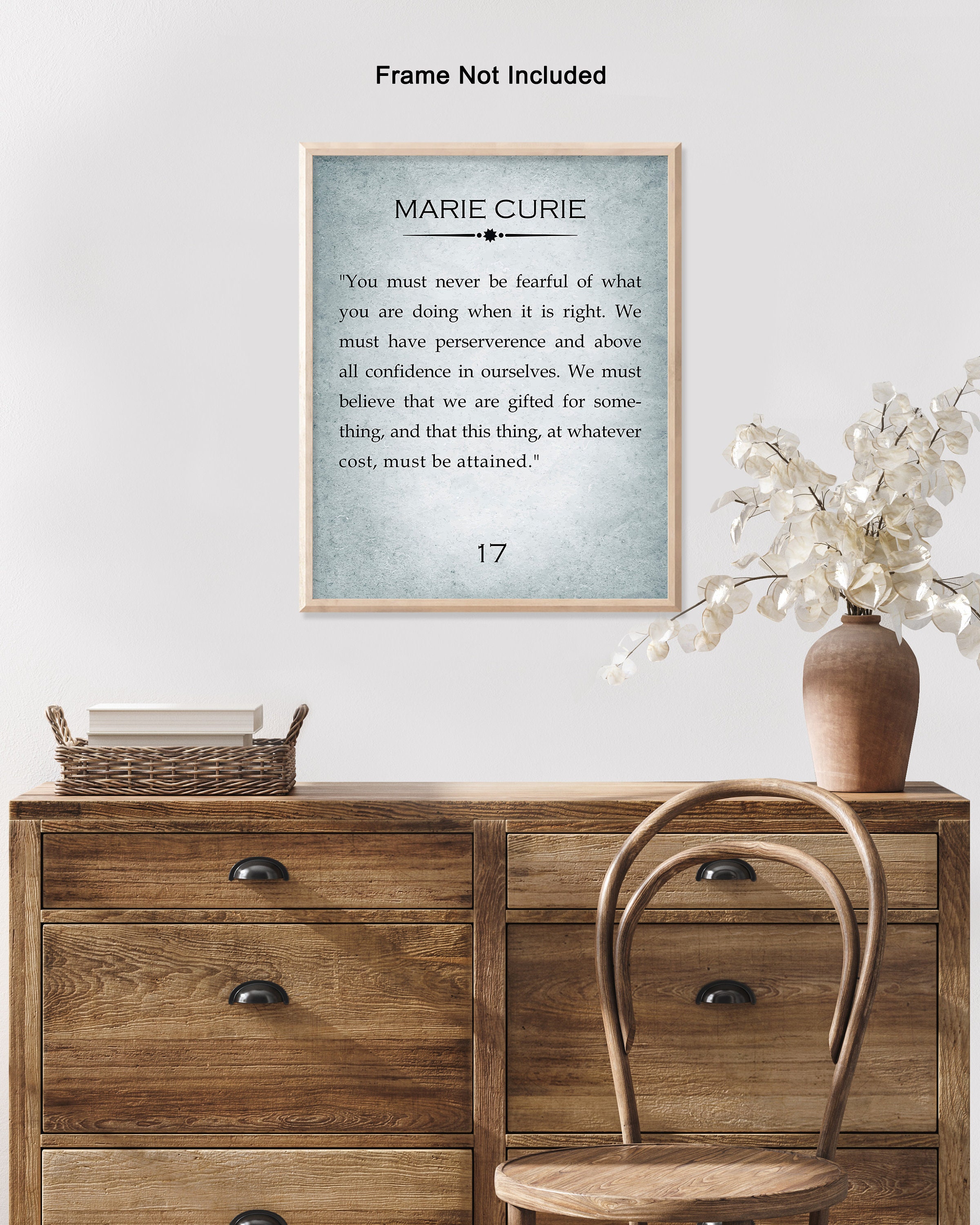 Marie Curie Poster Marie Curie Quote Print Motivational Quote Art Gift ...