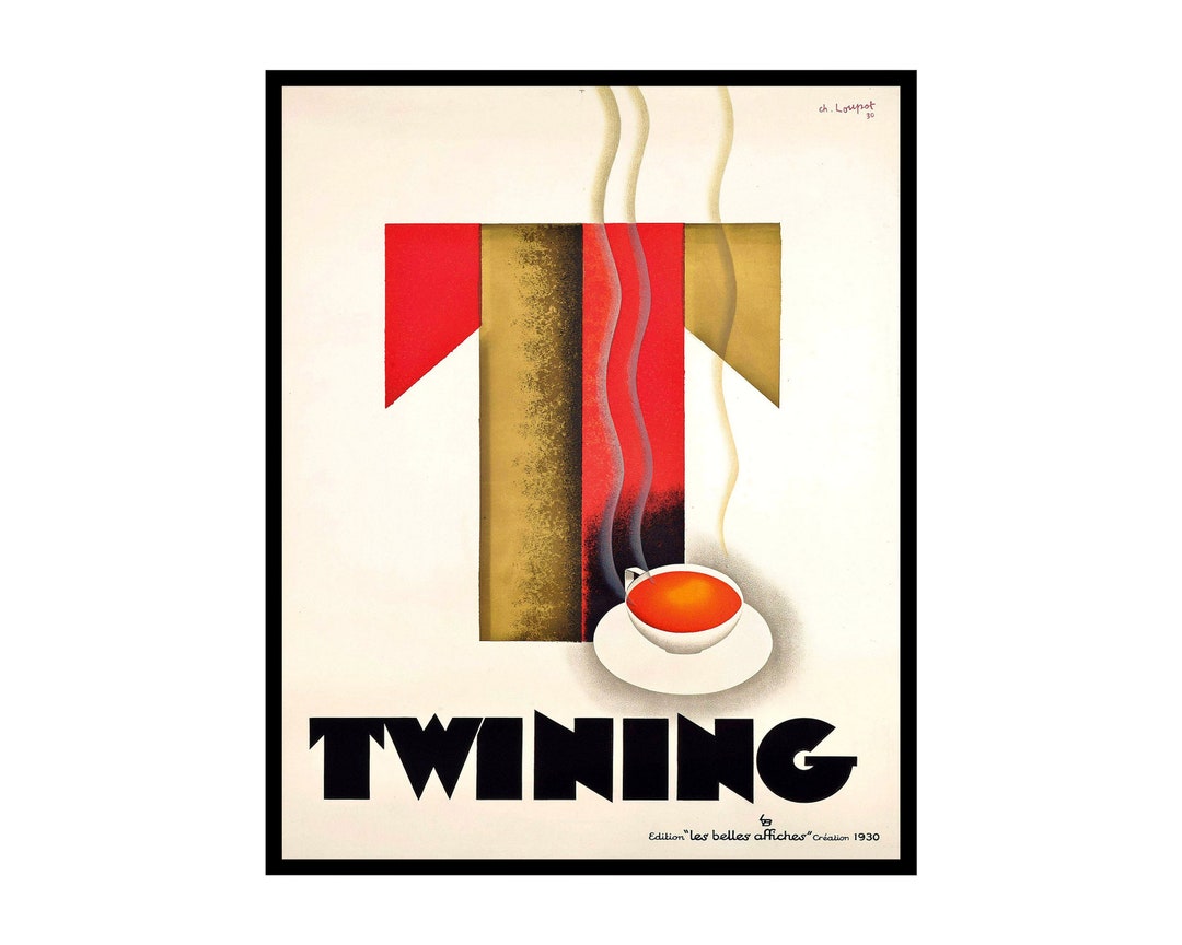 Vintage Twining Poster Retro Twining Tea Print Food & Drink Art Wall ...