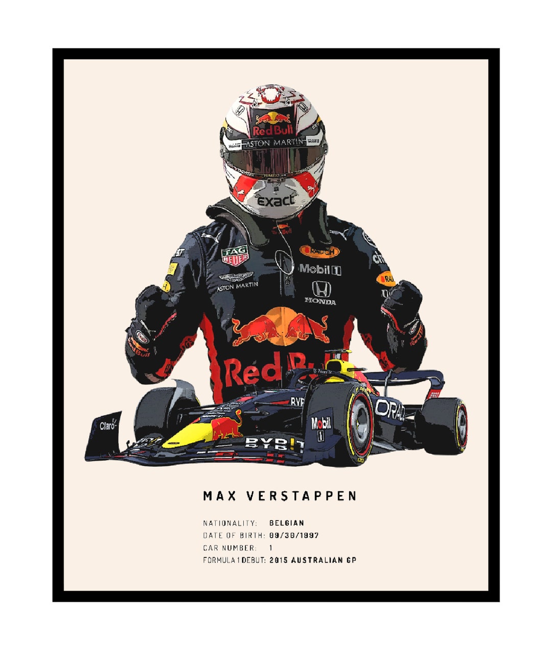 Car Racing Driver Poster Sports Car Print Race Car Art Gift for Men ...