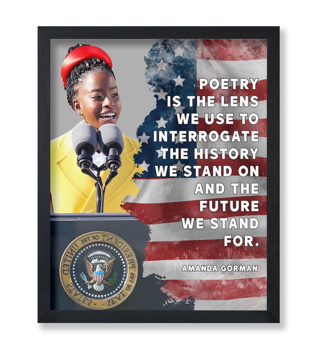 Poetry is the Lens We Use Poster - Amanda Gorman Print - Motivational ...