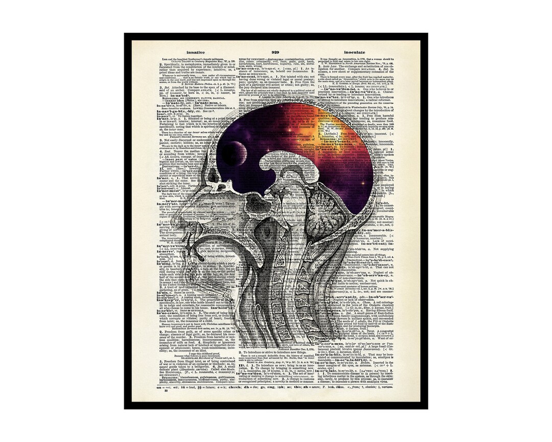 Brain Galaxy Print Anatomy and Astronomy Art for Clinic or Hospital ...