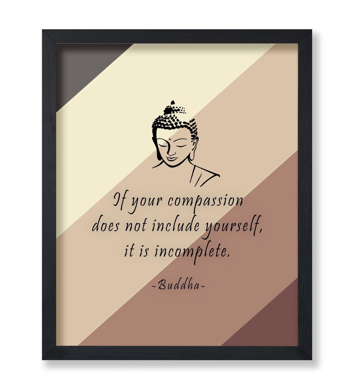 Compassion Poster - Buddha Print - Motivational Quotes Art ...