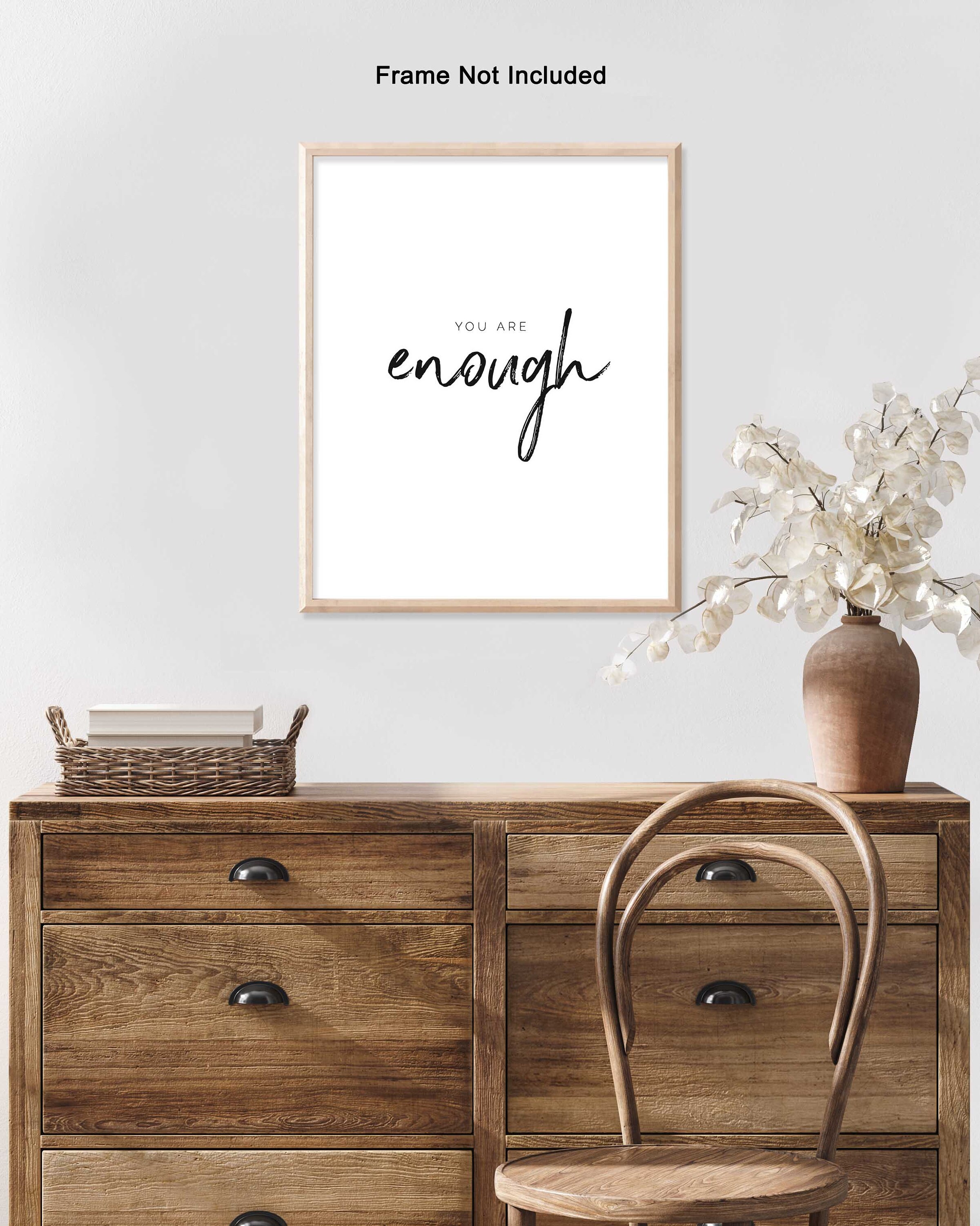 Vintage Motivational Poster Retro Inspirational Print You Are Enough ...