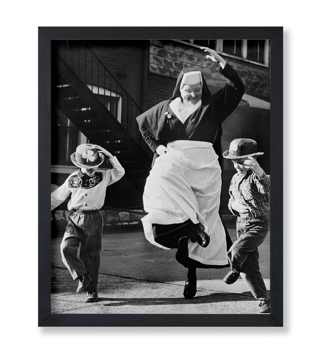 Vintage Dancing Nun Poster - Retro Fun Nun Print - Photography Art ...