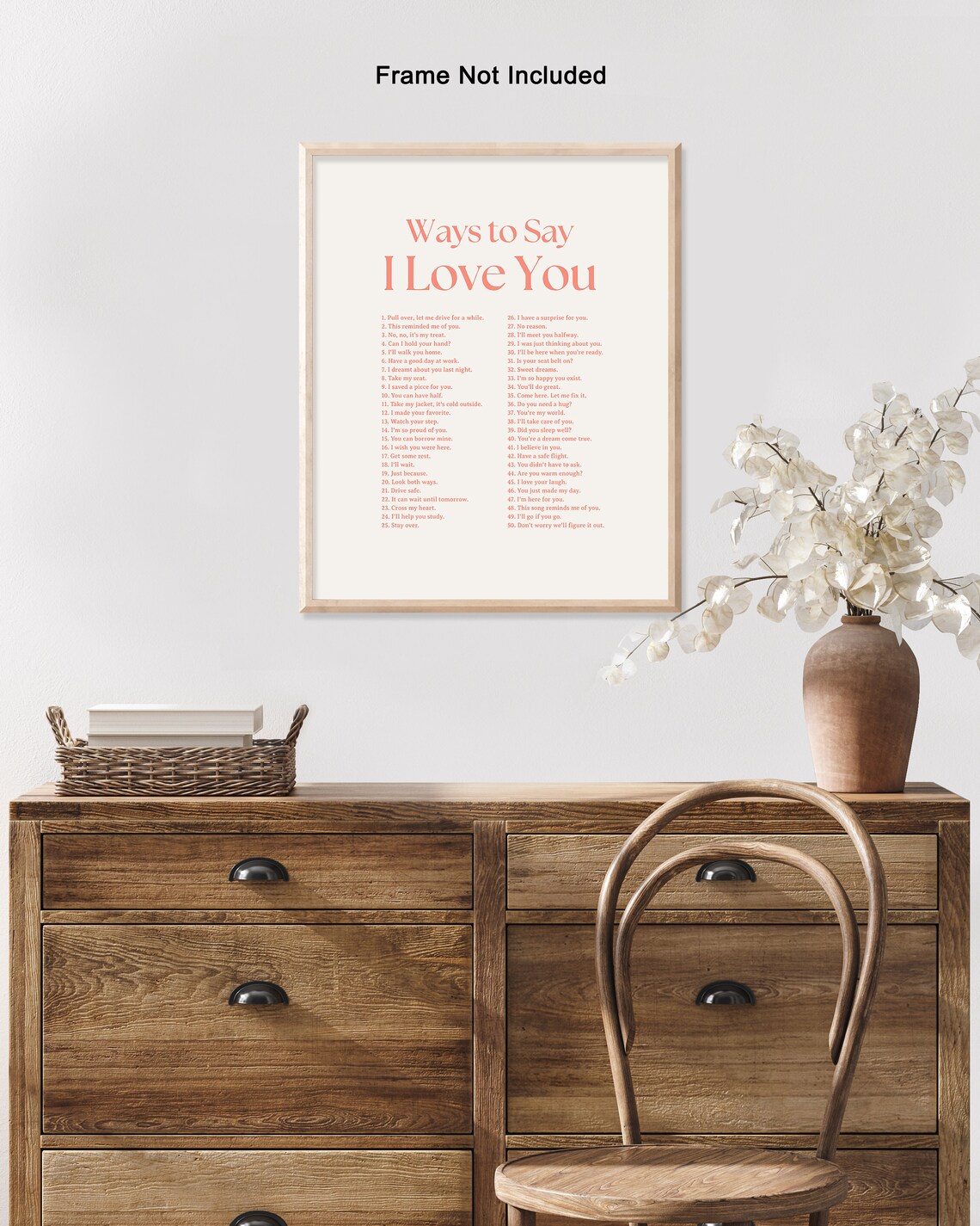 Vintage Typography Poster Retro Inspirational Print Ways to Say I Love ...
