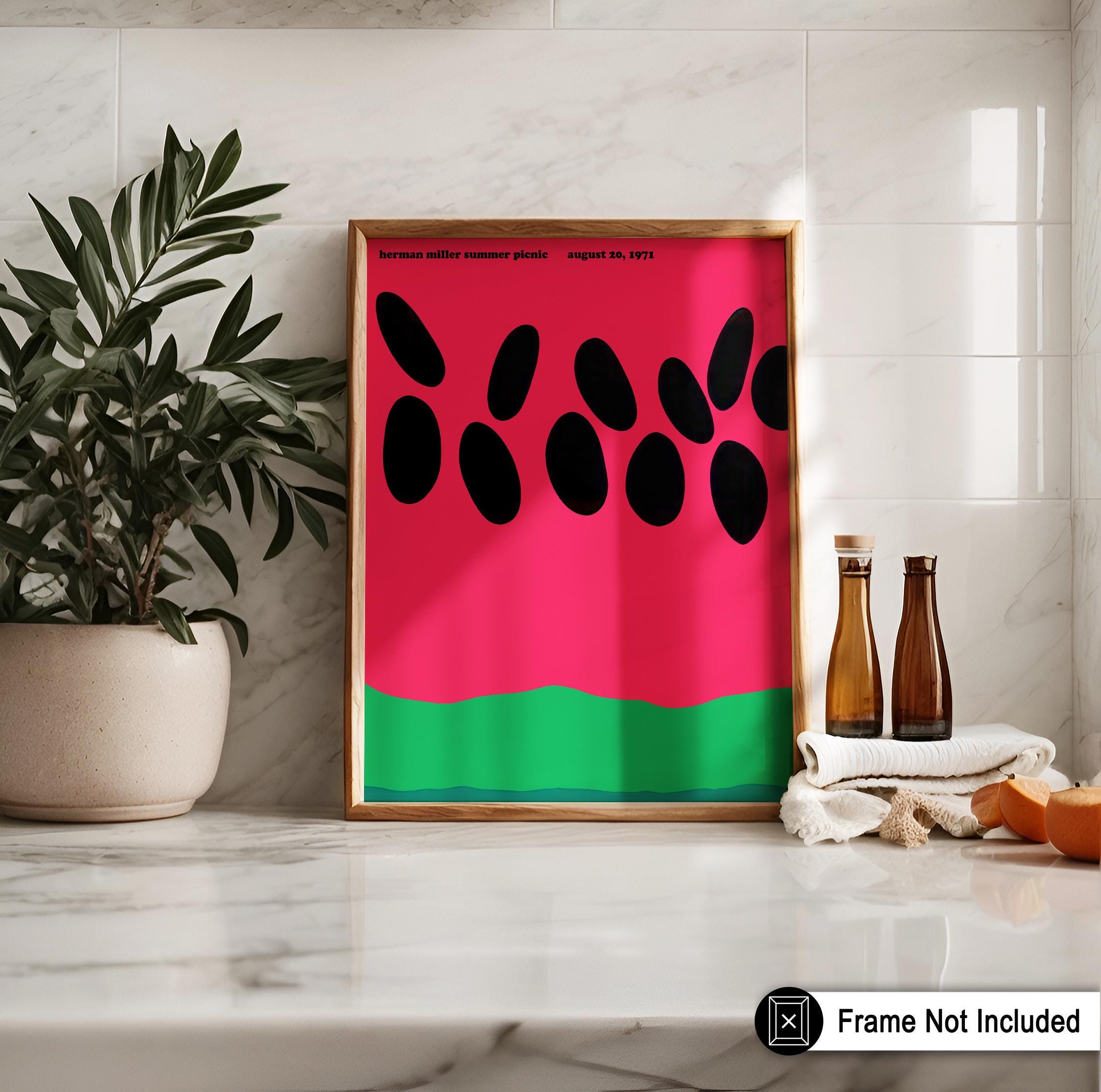 Summer Watermelon Poster - Fruit Art Print - Trendy Minimal Decor ...
