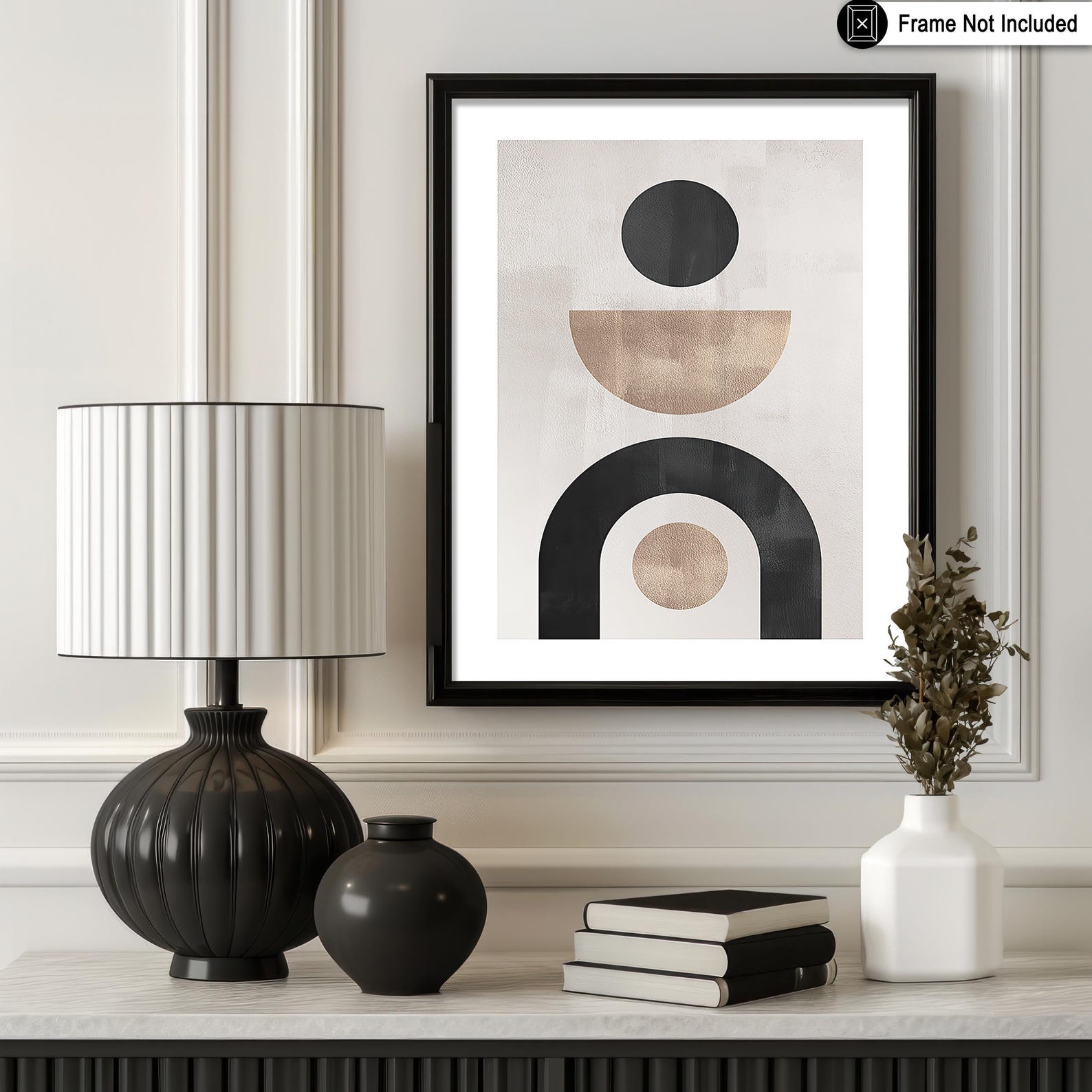 Vintage Minimalist Poster - Retro Abstract Print - Geometric Shapes ...
