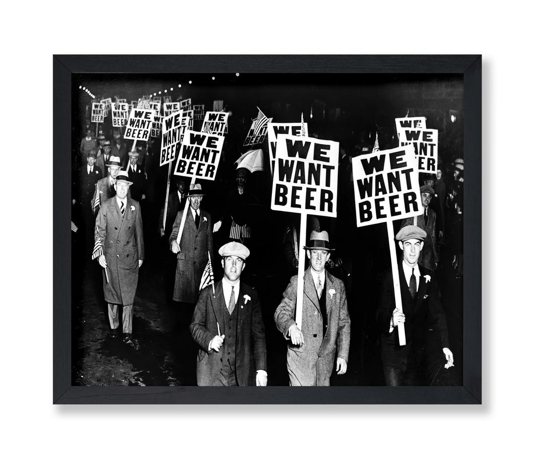 Beer Protest Poster - Alcohol Photography Print - Funny Bar Decor ...