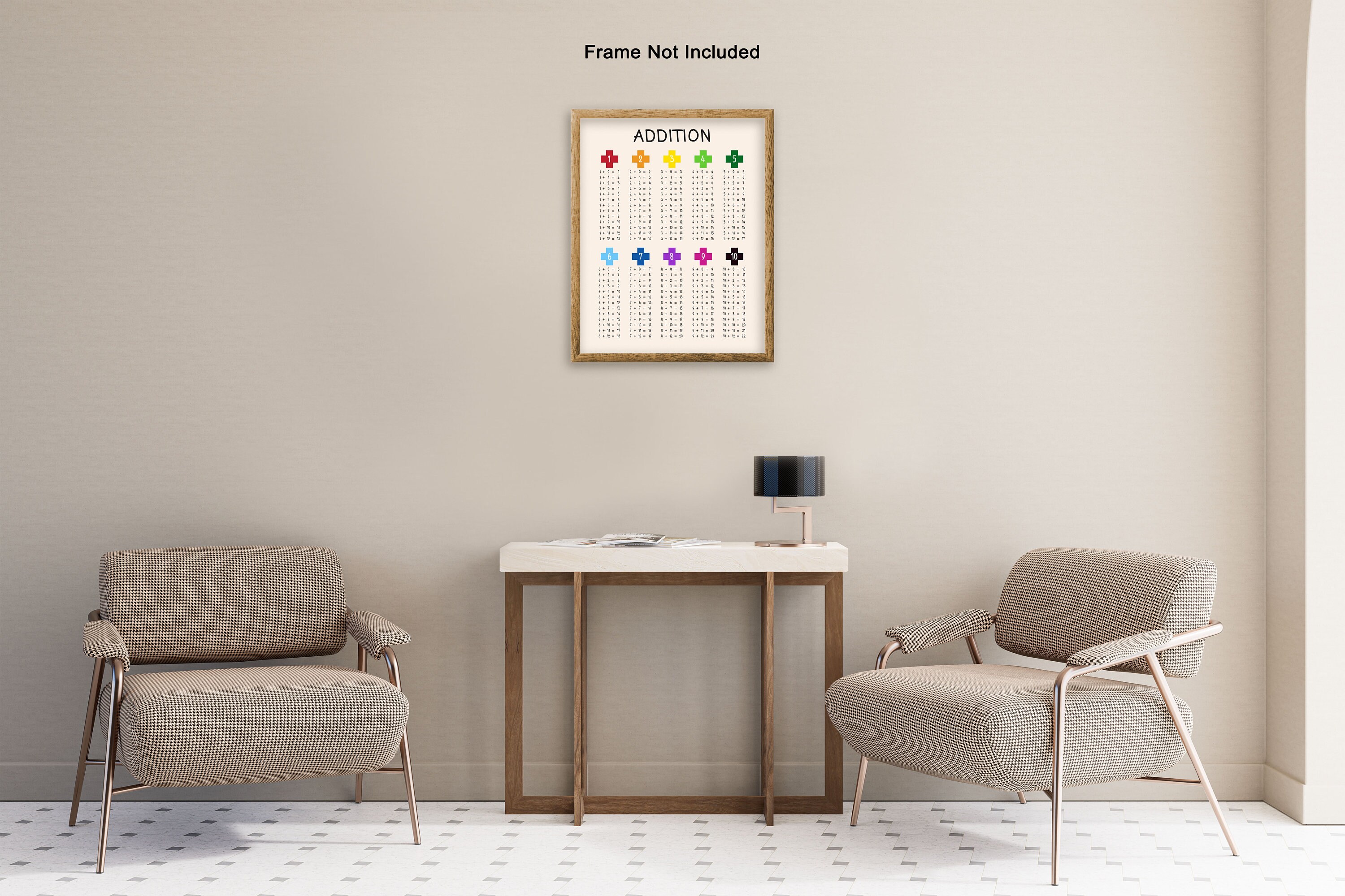 Addition Poster Mathematics Print Learning Materials Art Gift for ...
