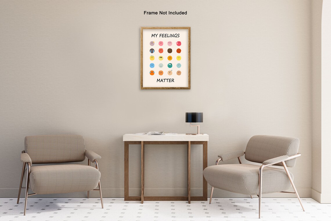 My Feelings Matter Poster Emoticons Print Learning Materials Art Gift ...