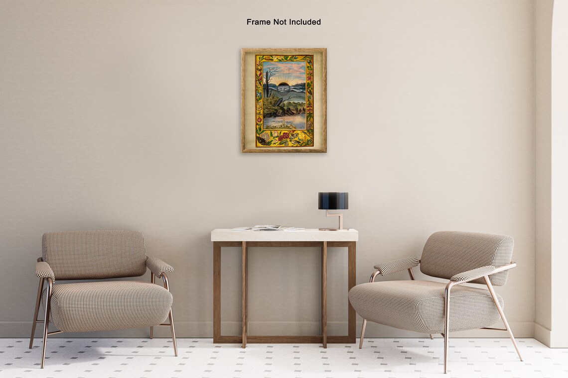 Retro Art Print Vintage Splendor Sun Poster Surreal Home Decor Gift for ...