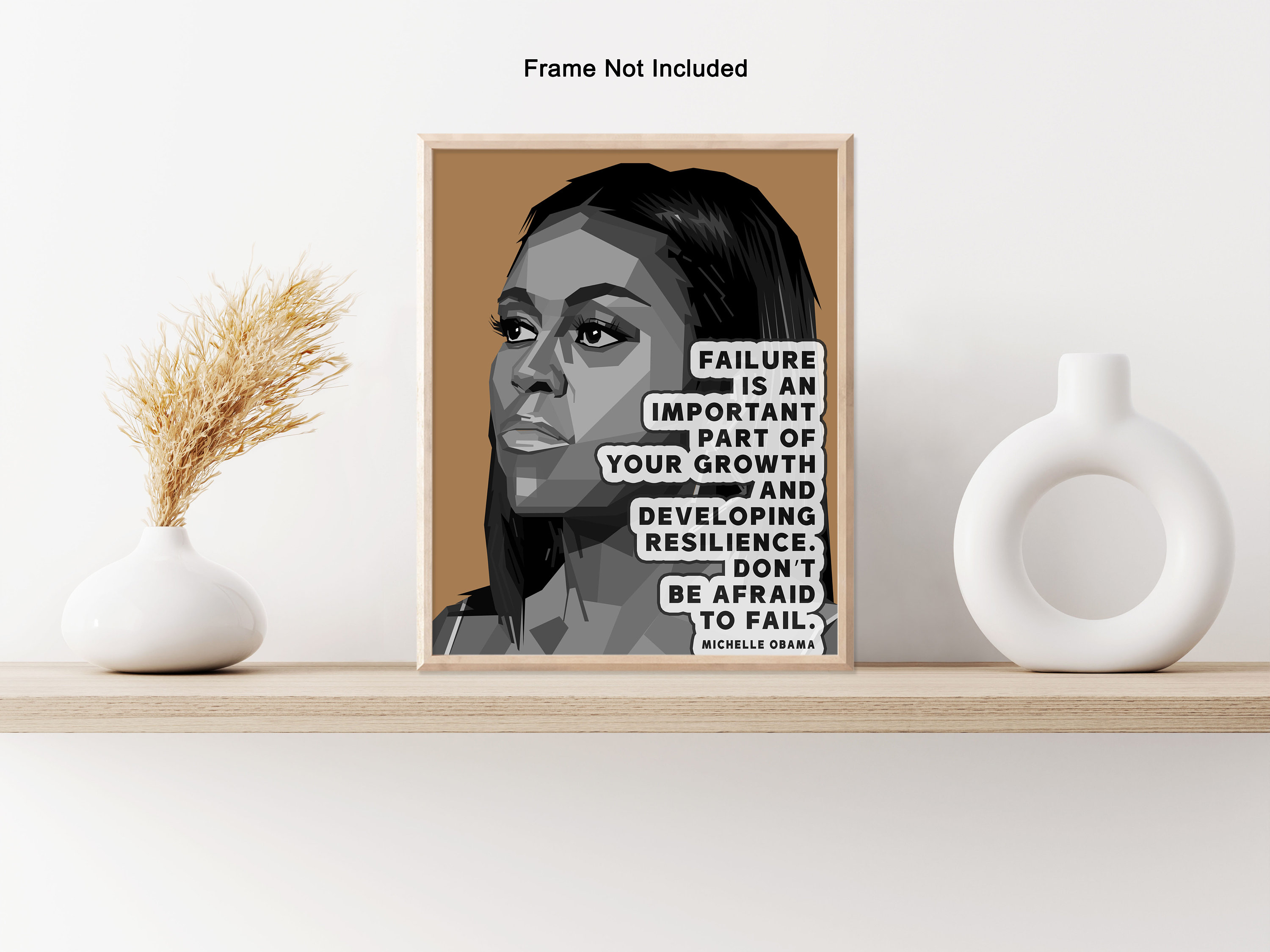 Don't Be Afraid to Fail Poster Michelle Obama Print Motivational Art ...
