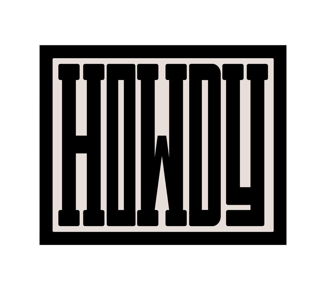 Howdy Poster Retro Typography Print Wild West Art Trendy Art Decor for ...