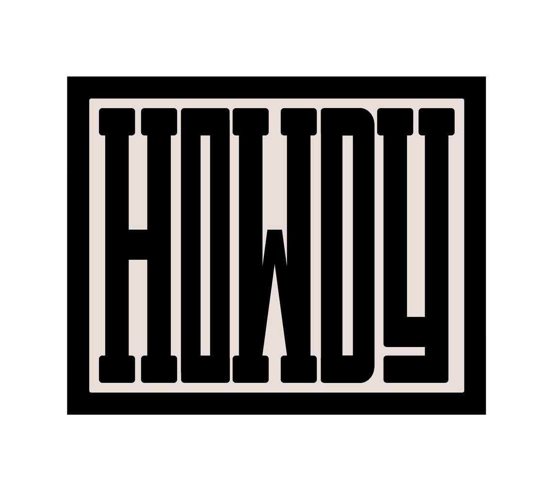 Howdy Poster Retro Typography Print Wild West Art Trendy Art Decor for ...
