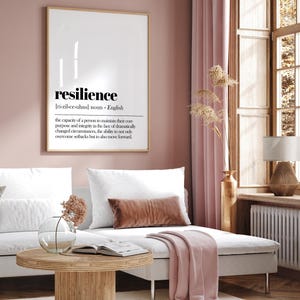 Resilience Definition Poster - Typography Minimal Art - Gift for Boss ...