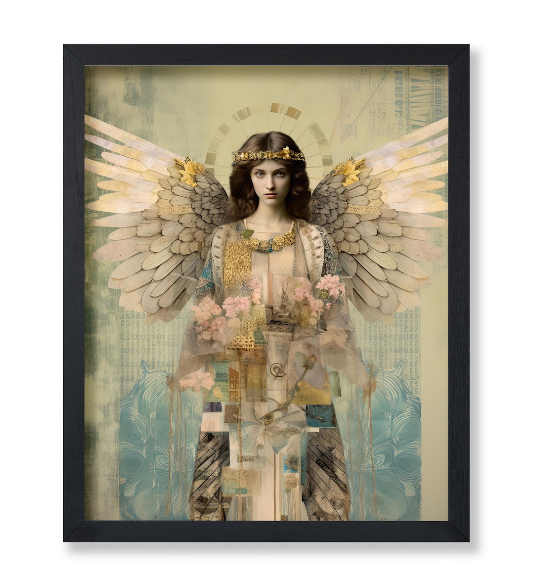 Psychedelic Poster - Angel Print - Mythology Art - Trippy Art - Surreal ...