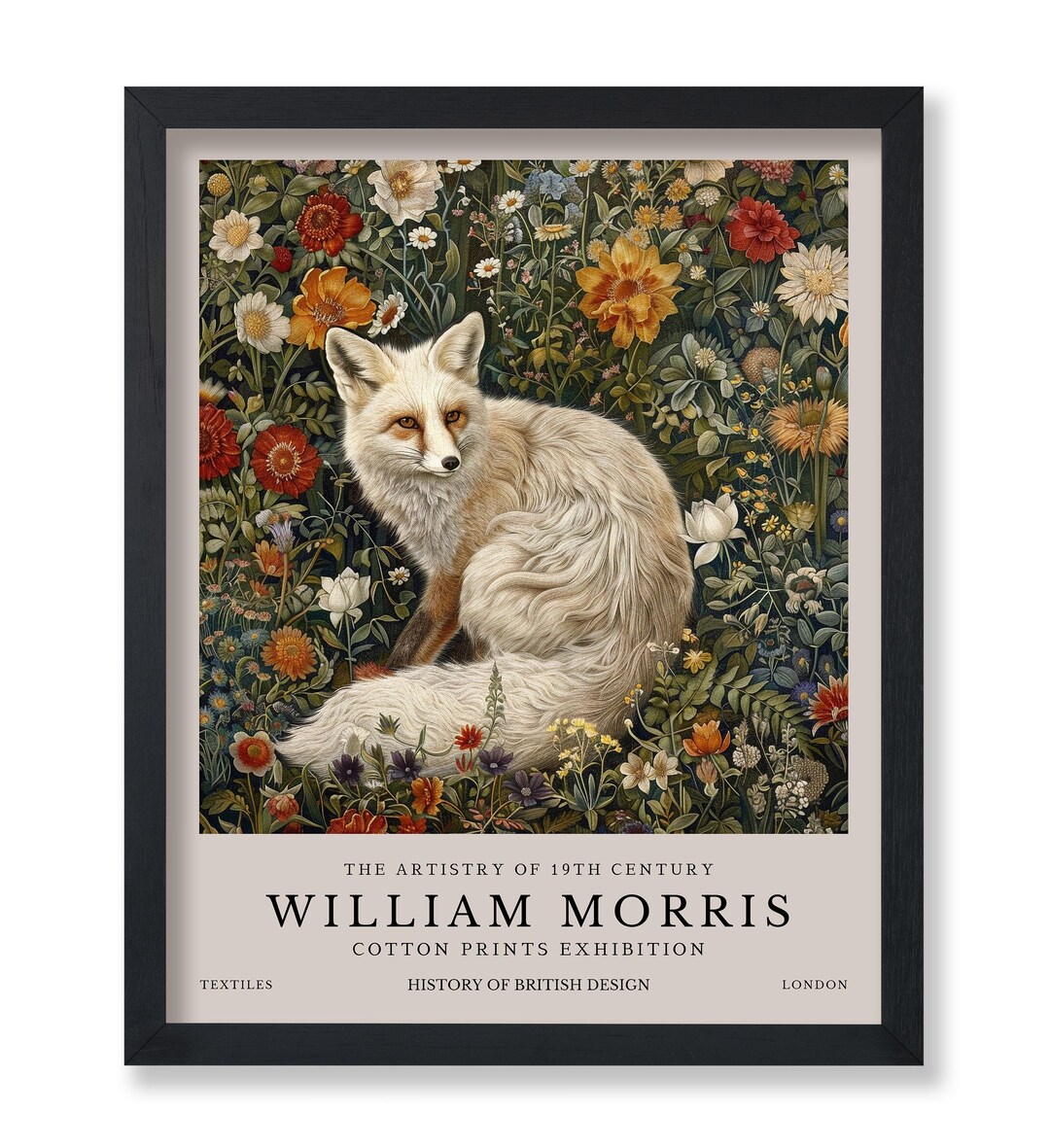 William Morris Prints - White Fox Print - Flower Art - Botanical Art ...