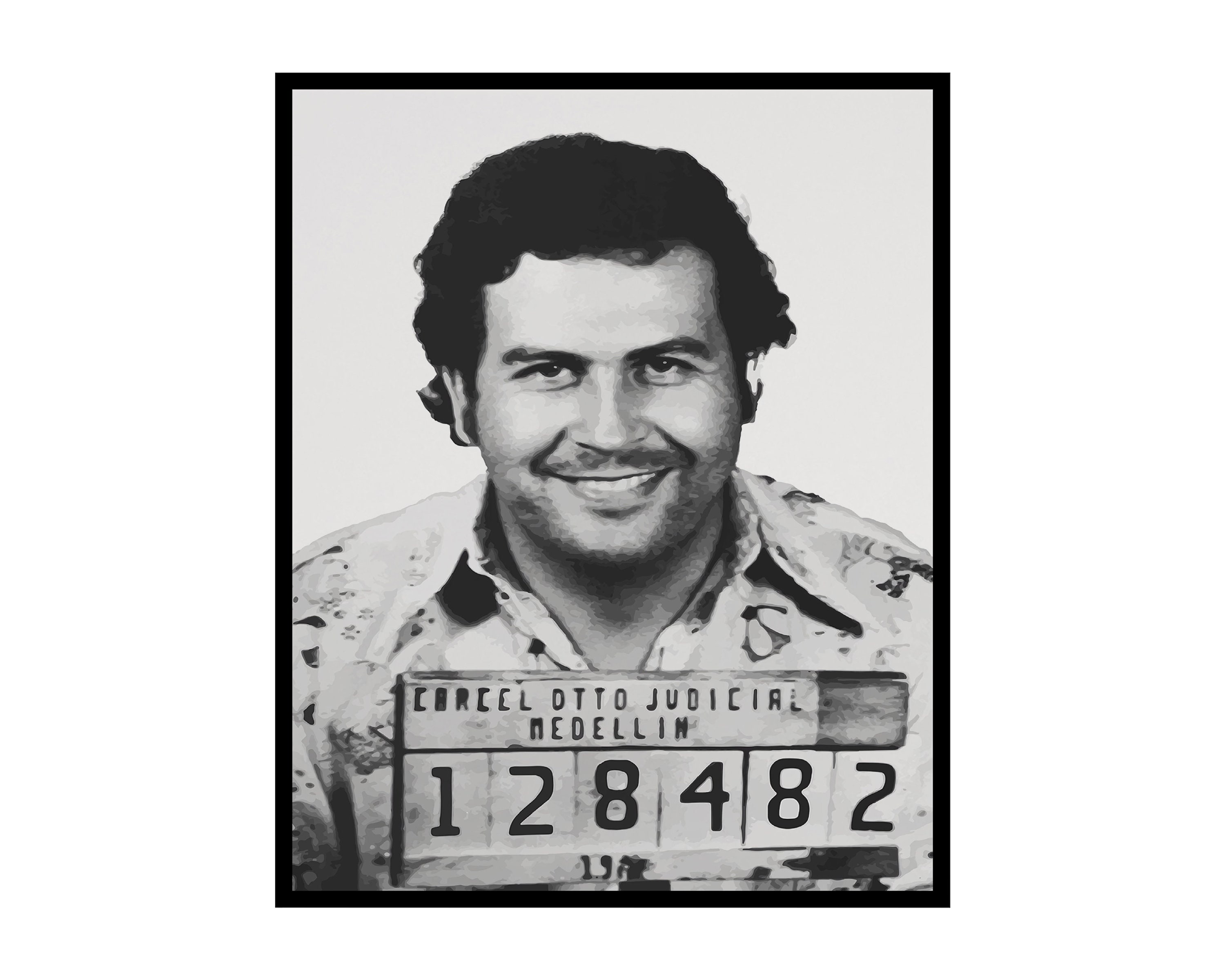 Vintage Pablo Escobar Poster Retro Pablo Escobar Mugshot Print Narcos ...