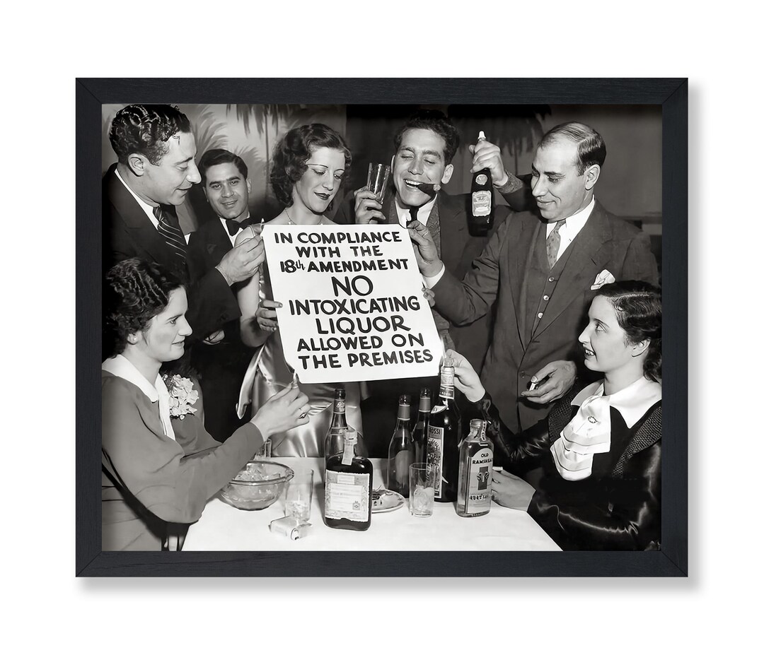 Vintage Prohibition Poster - Bar or Restaurant Decor - Perfect Gift for ...