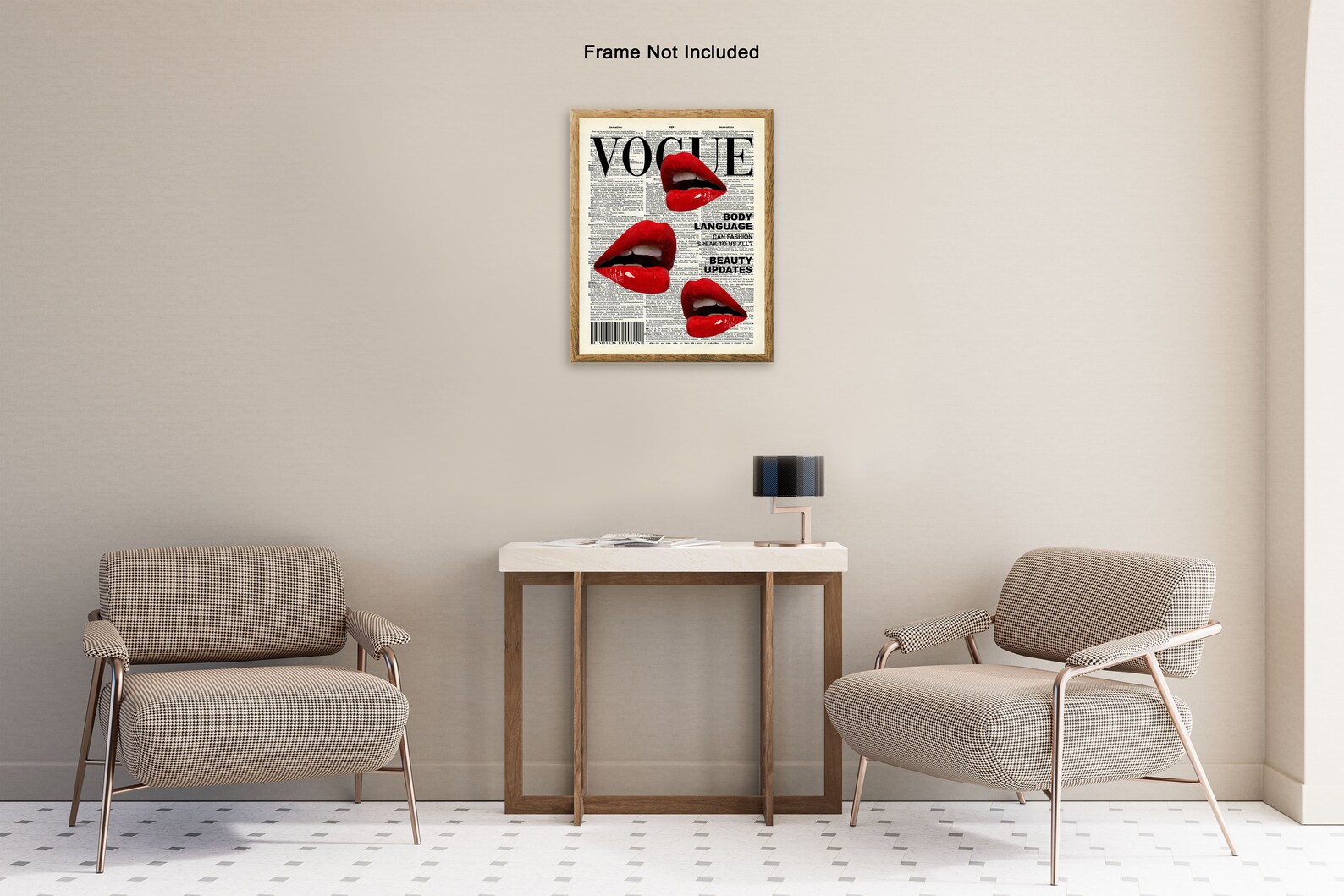 Fashion Poster Body Language Print Red Lips Art Modern Art Gift for ...