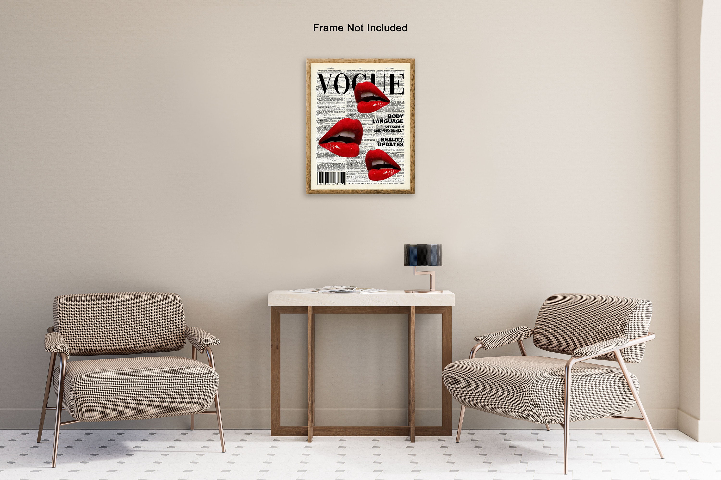 Fashion Poster Body Language Print Red Lips Art Modern Art Gift for ...