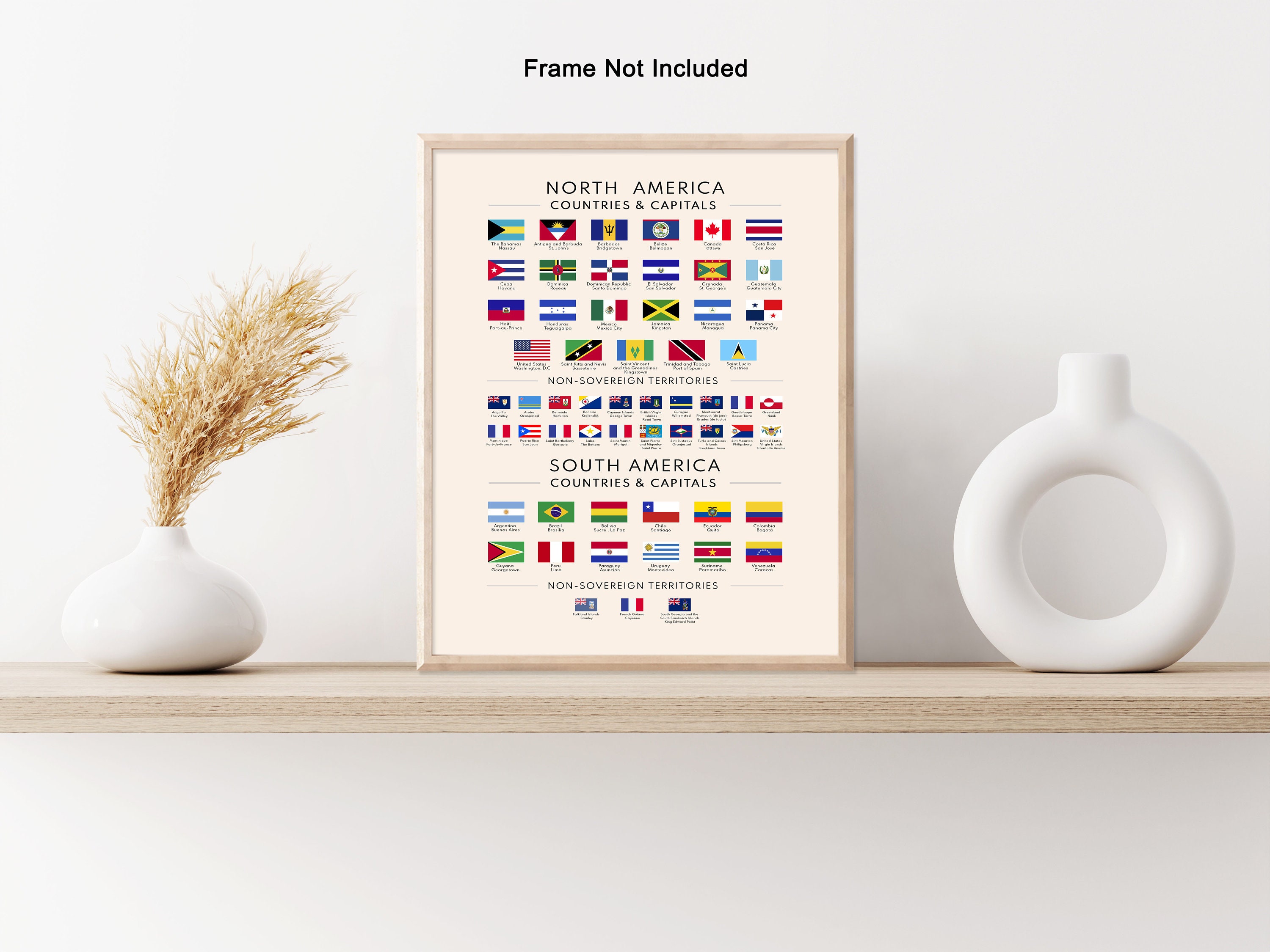Flags of the Americas Poster North , South American Countries ...
