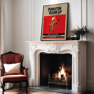 Vintage Pendleton Rodeo Poster Retro Pendleton Round-up Print Oregon ...