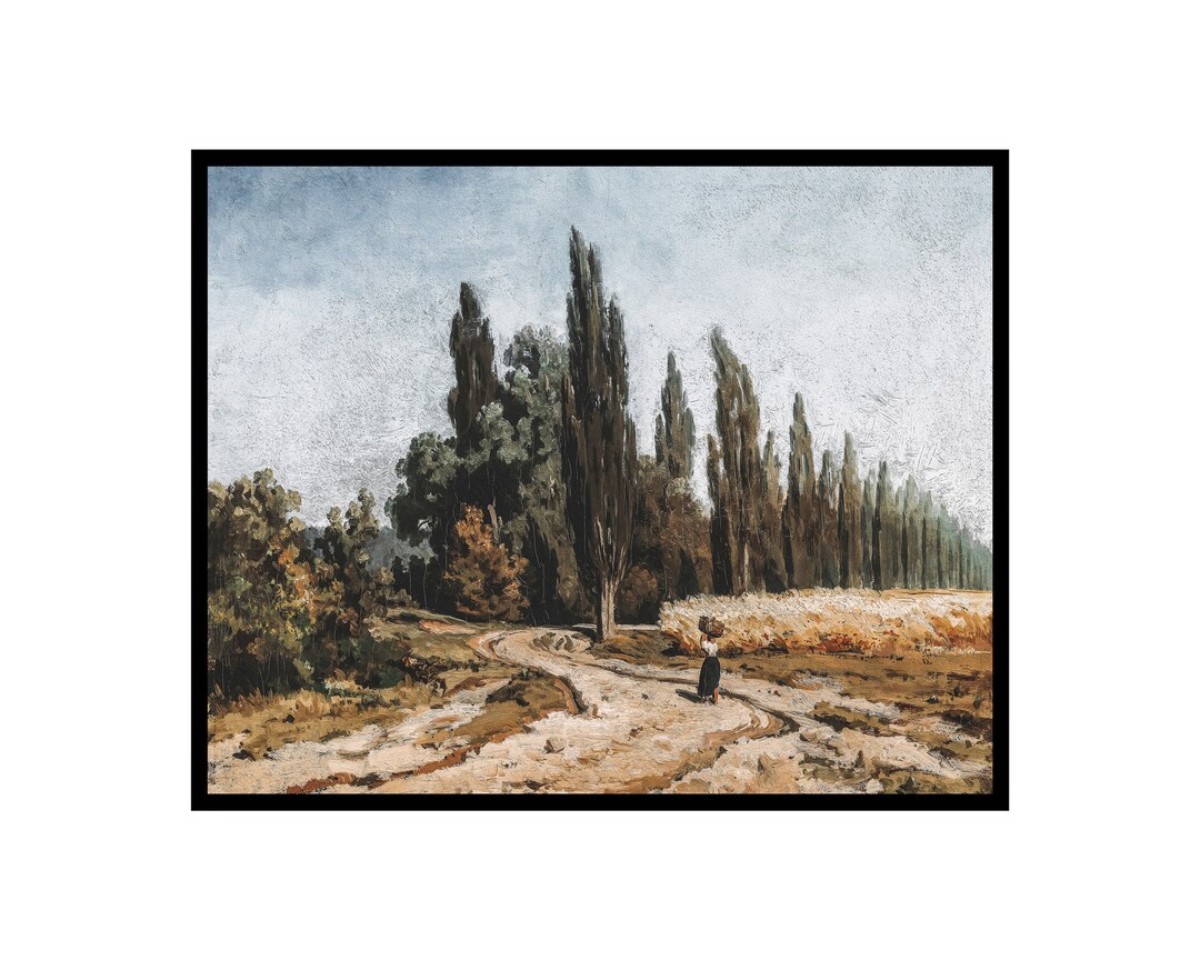 Vintage Wald Poster Retro Wald Wald Druck Landschaftskunst Geschenk für ...