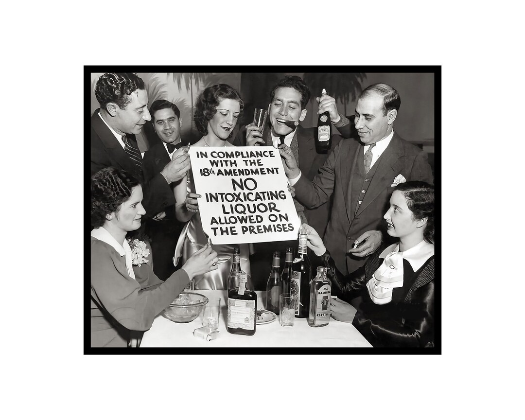 Vintage Prohibition Poster Unframed Bar or Restaurant Decor Perfect ...
