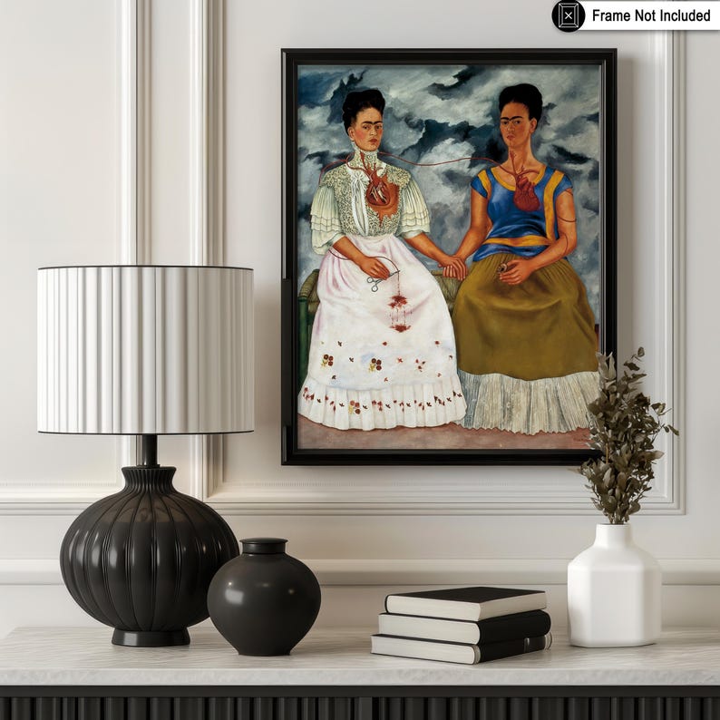 Mexican Painter Poster - the Two Fridas Print - Magic Realism Art ...