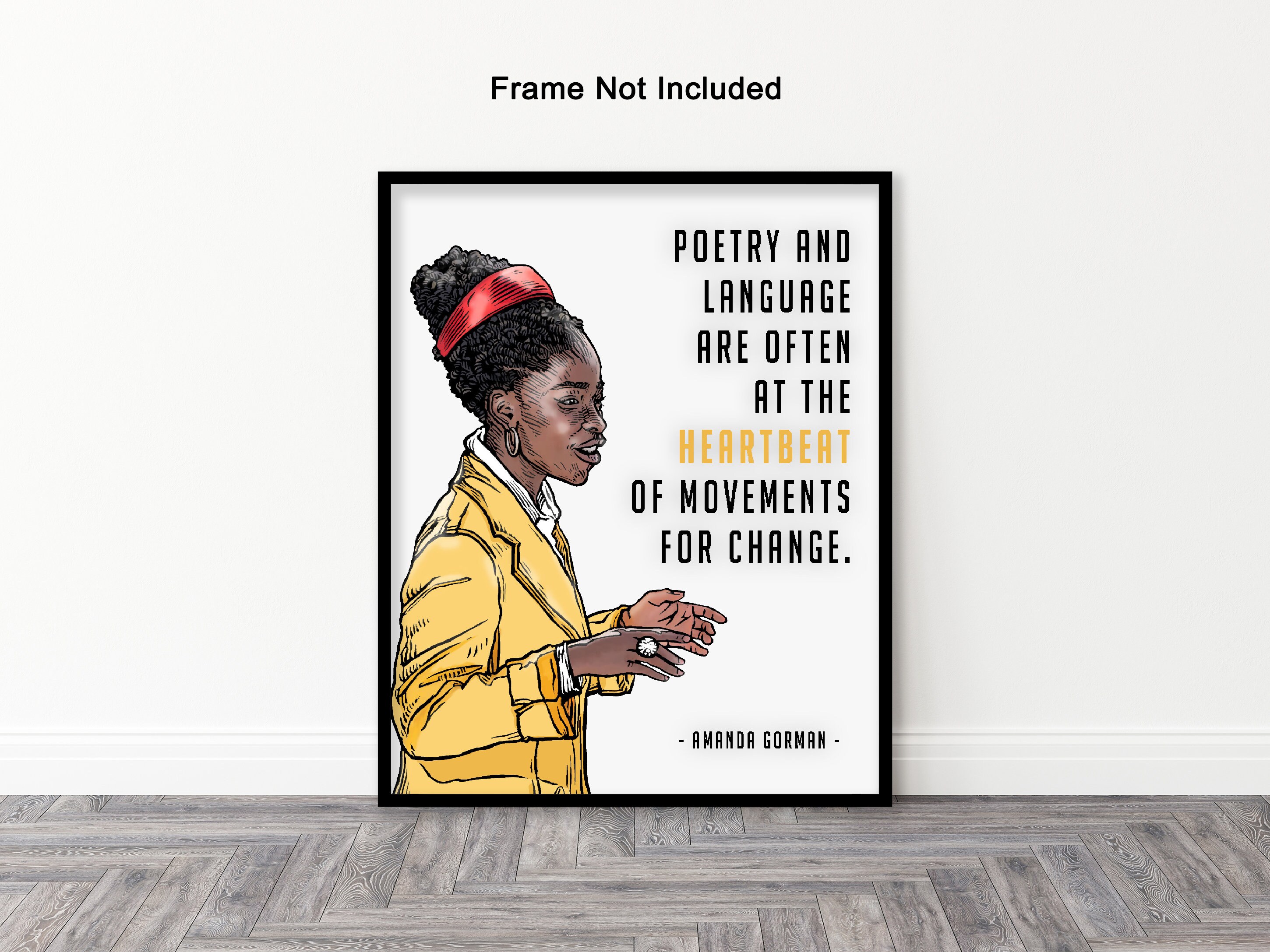 Poetry and Language Poster Amanda Gorman Print Motivational Art Change ...