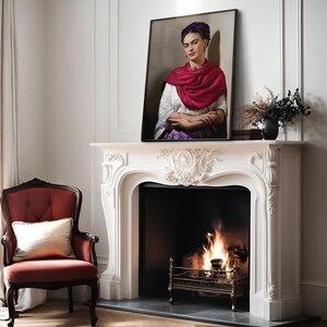 Frida Poster - Frida Self Portrait Print - Mexican Art - Self Portrait ...