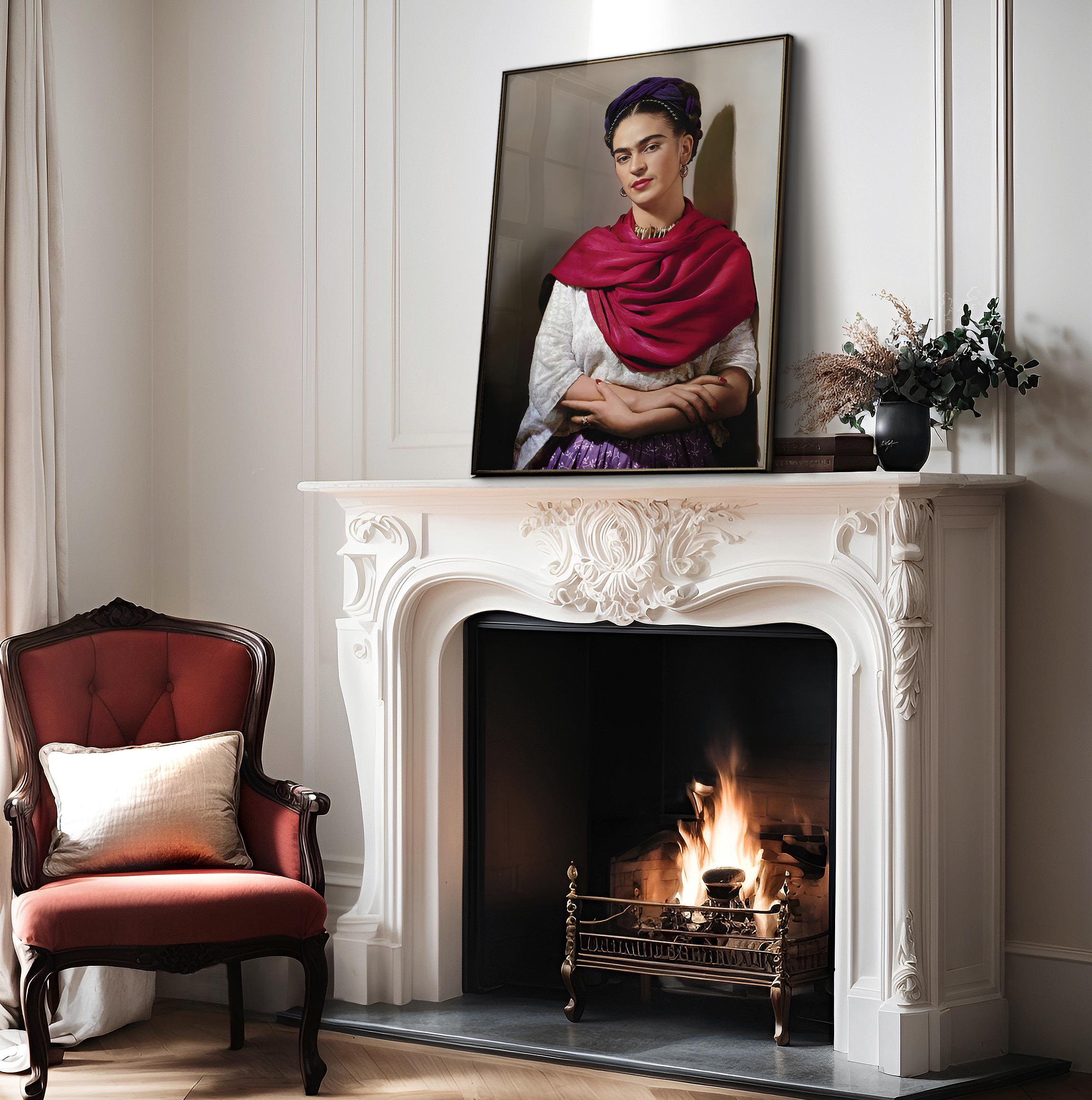 Frida Poster - Frida Self Portrait Print - Mexican Art - Self Portrait ...