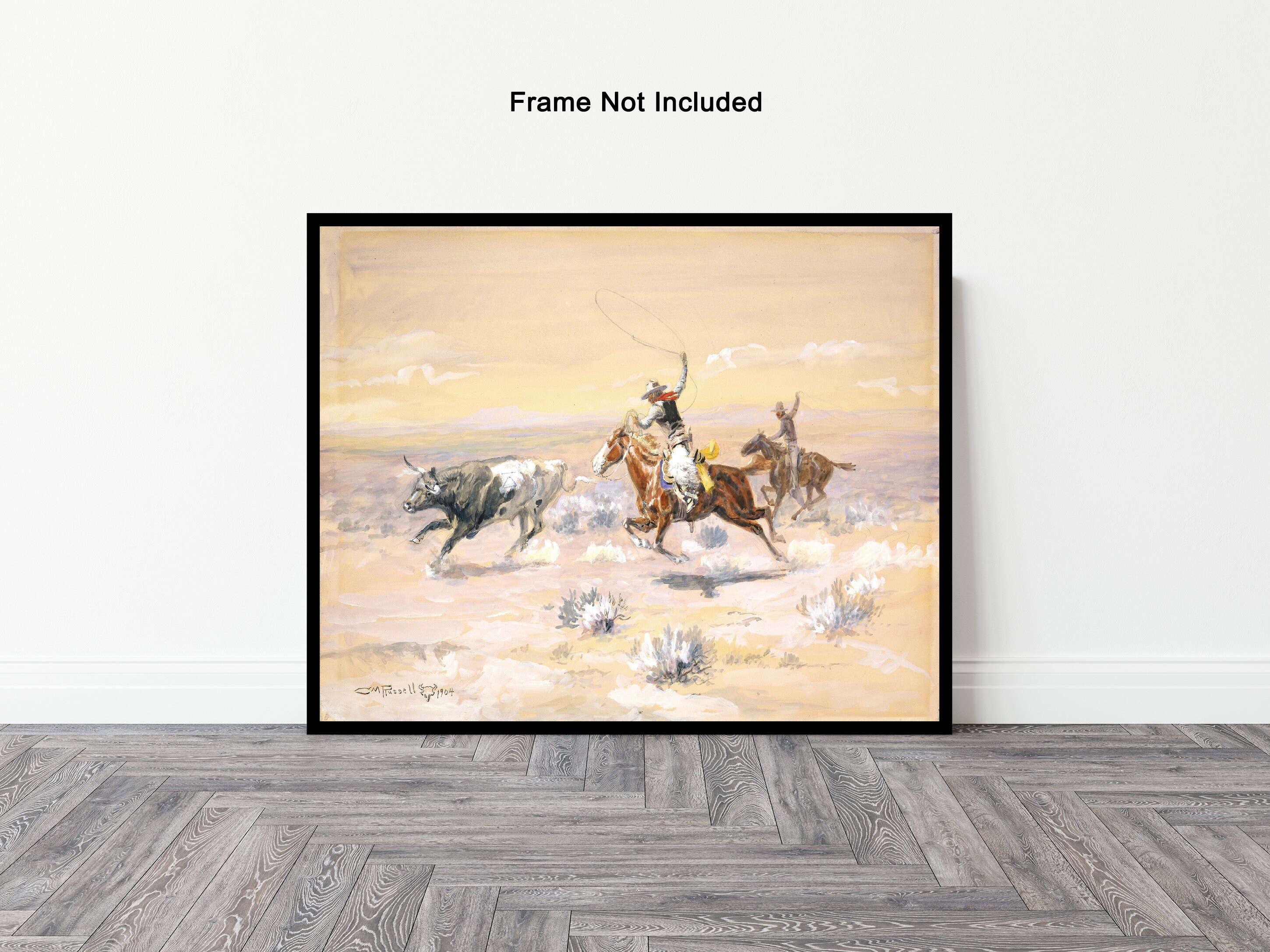 Vintage Cowboys From the Bar Triangle Poster Retro Cowboy Print Wild ...