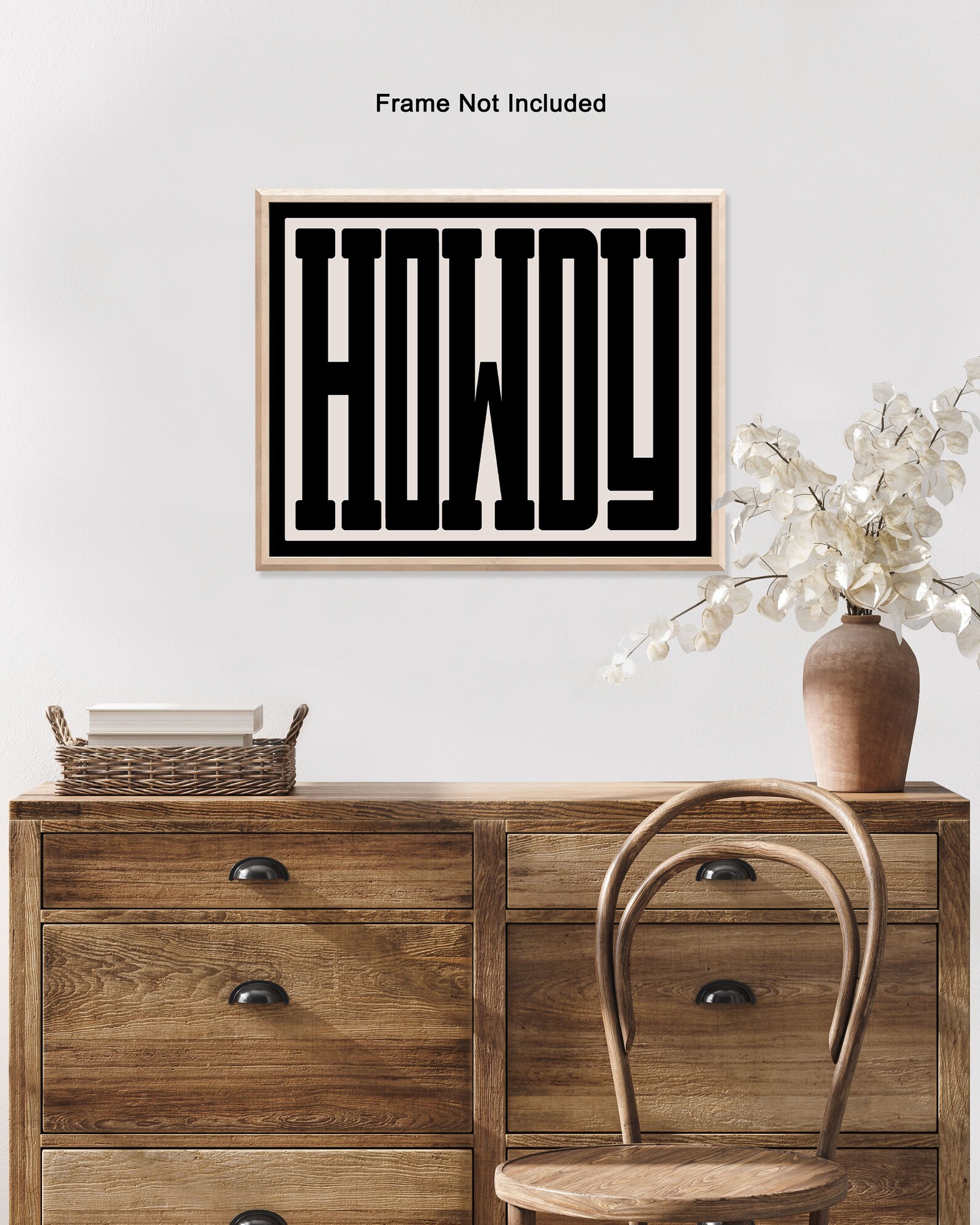 Howdy Poster Retro Typography Print Wild West Art Trendy Art Decor for ...