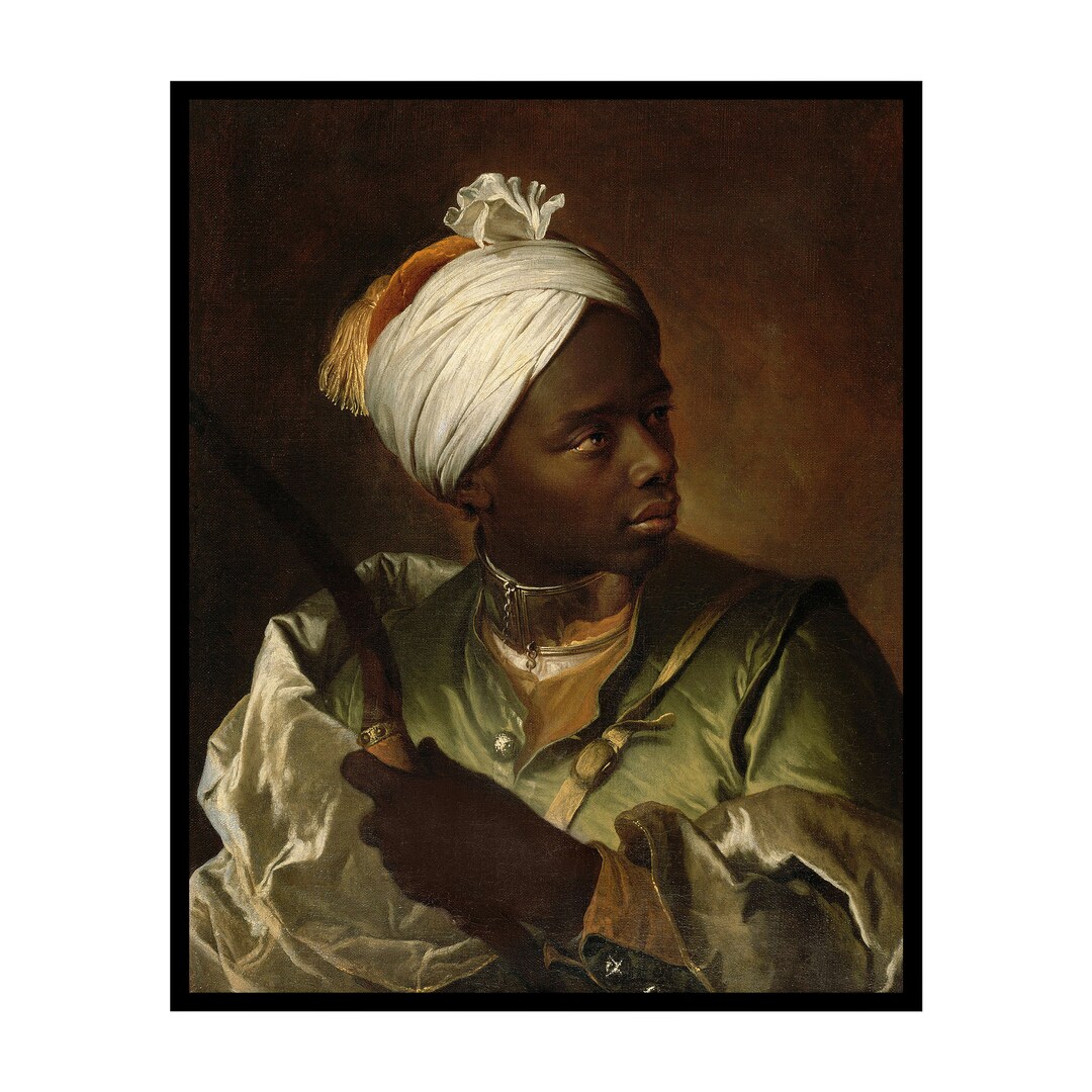 Vintage Portrait of A Black Man Holding A Bow Poster African Man Print ...