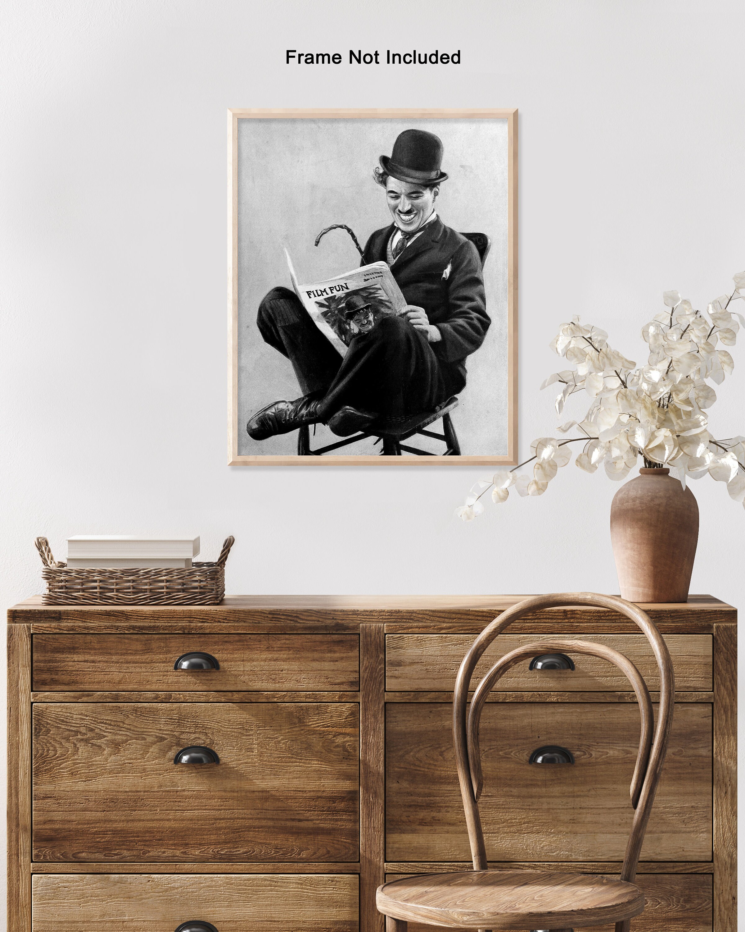 Vintage Chaplin Poster Retro Chaplin Print Comic Actor Art Great Decor ...