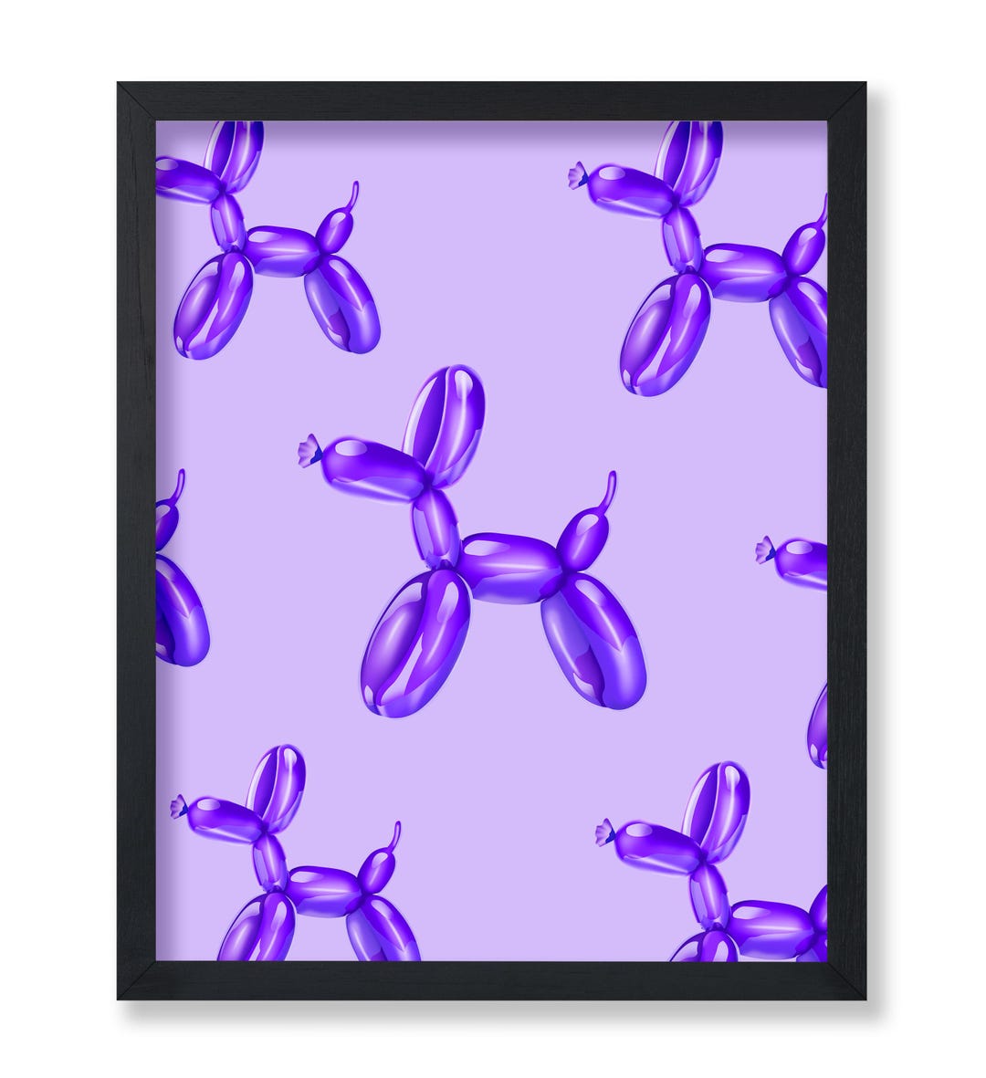 Purple Balloon Dog Poster - Balloon Dog Print - Balloon Art - Modern ...