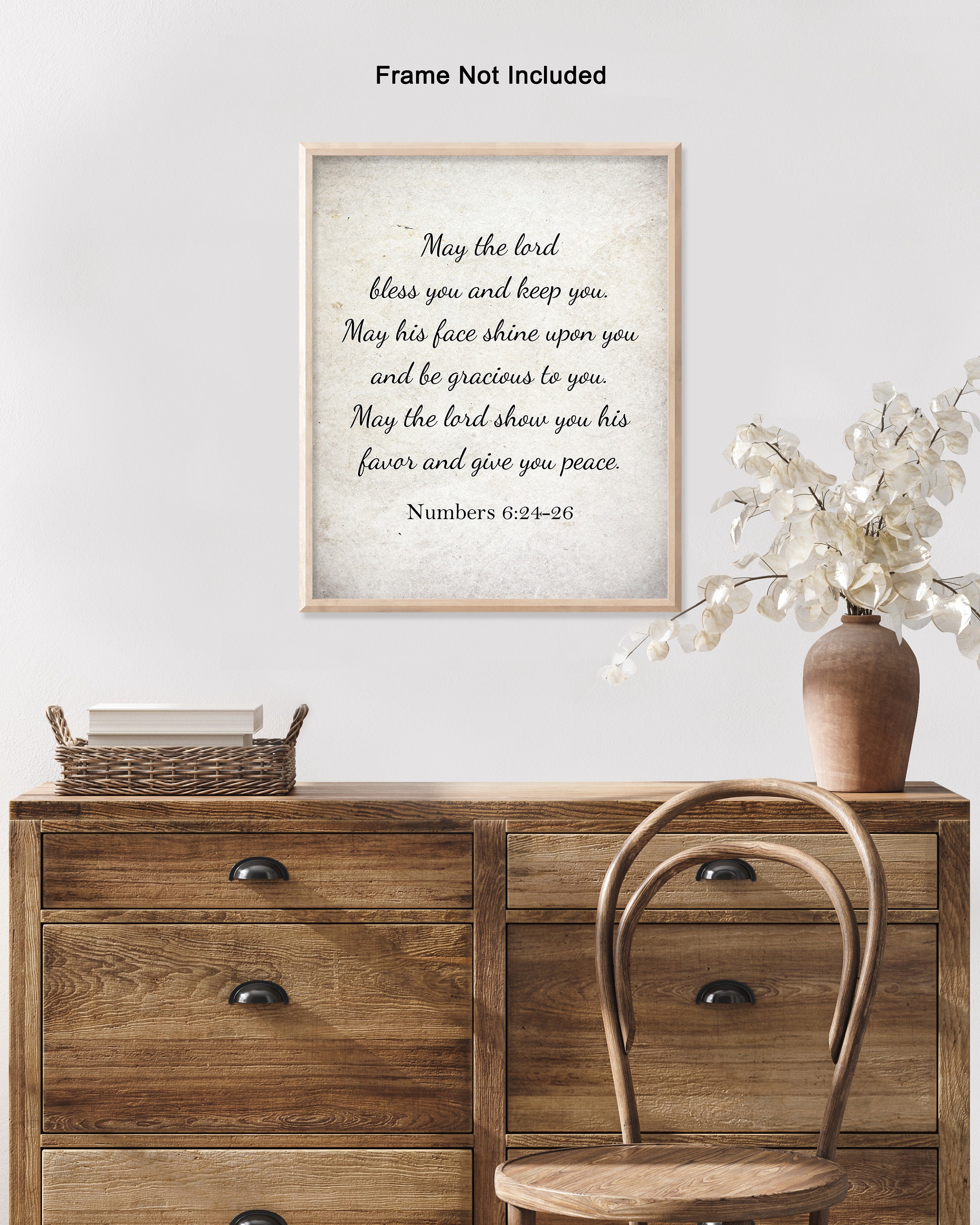 Numbers 624-26 Bible Verse Poster Lords Blessings Print Religious ...